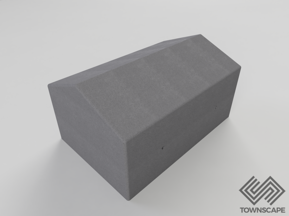 HVM Counter Terror Concrete Block Square Seat 125 with Hardwood Seat ...