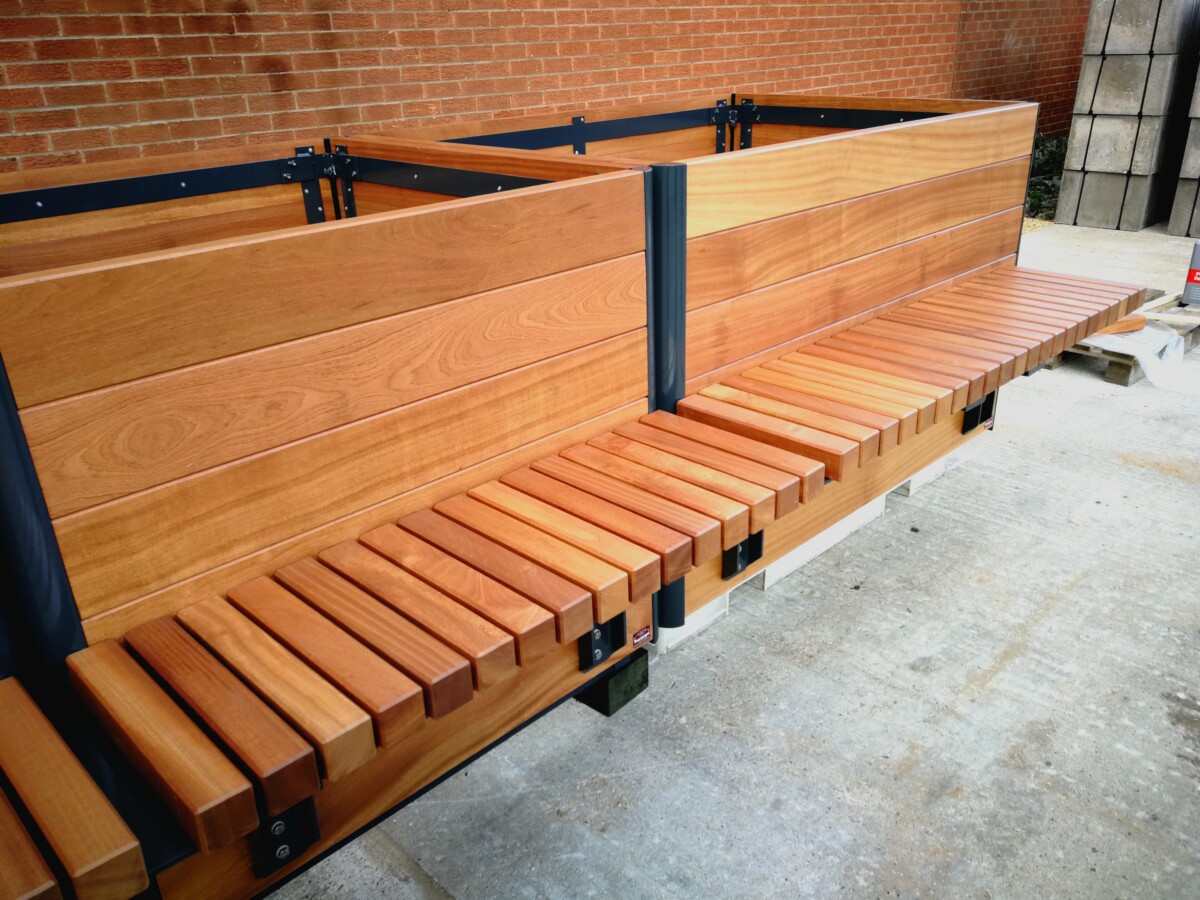 HVM Toledo PAS 68 Timber Planter – CT USM with Seating 40 mph ...