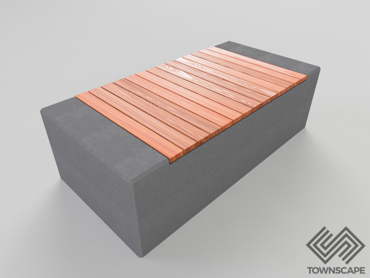 HVM Counter Terror Concrete Block 200 with Hardwood Seat Top ...