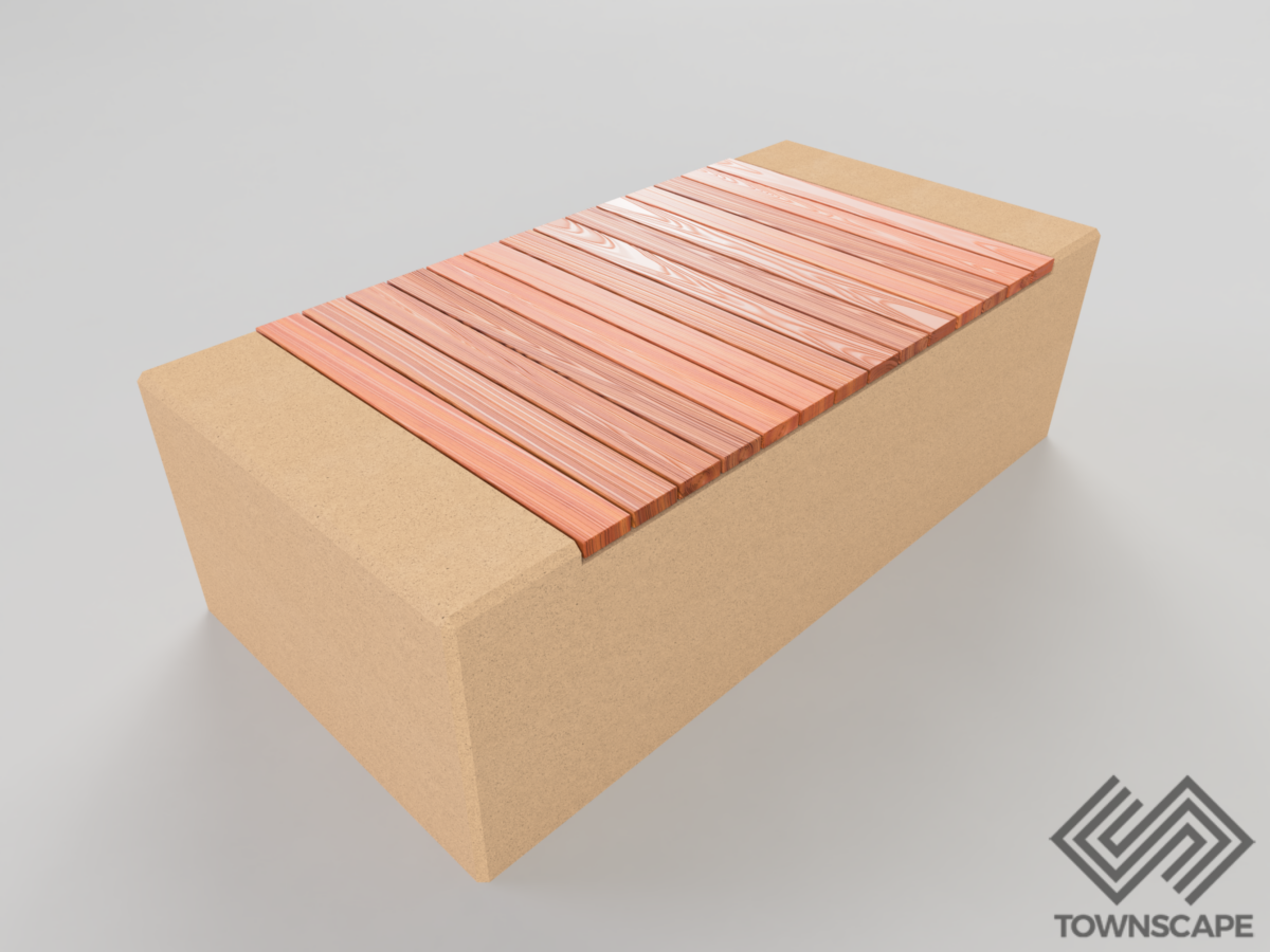 HVM Counter Terror Concrete Block 200 with Hardwood Seat Top ...