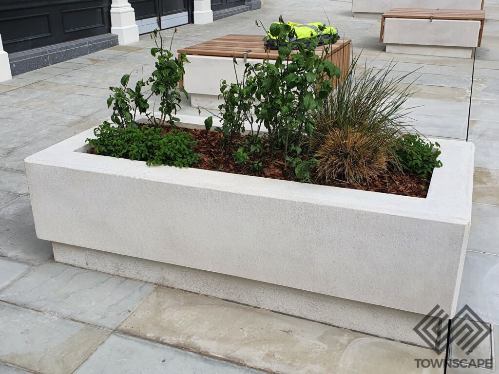 Street Planters - Stylish Commercial Urban Large Concrete Planters