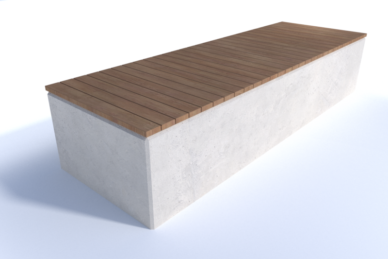 HVM Counter Terror Concrete Block Seat 320 - Townscape Products