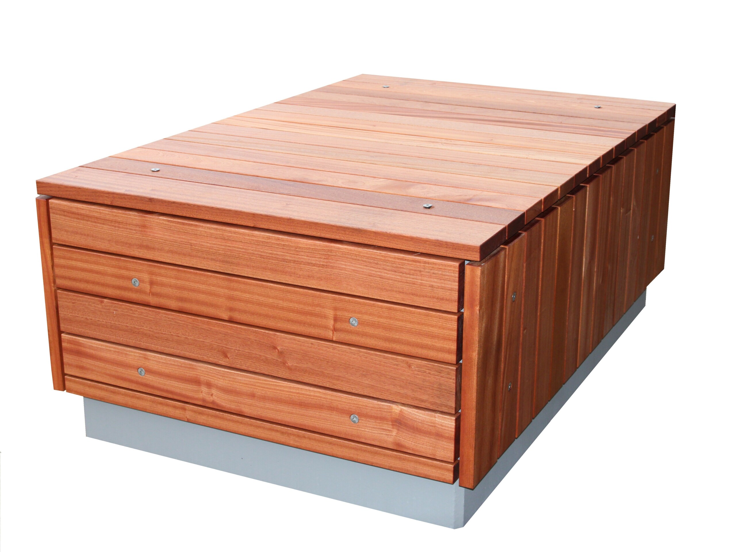 Hostile Vehicle Mitigation Seating | PAS 68 Timber Clad Seat