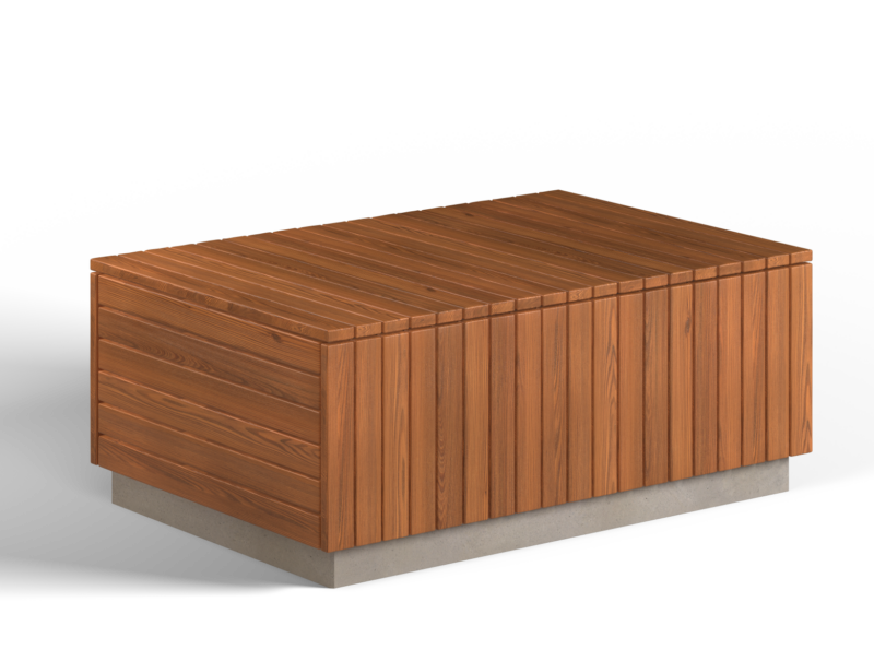 Hostile Vehicle Mitigation Seating | PAS 68 Timber Clad Seat