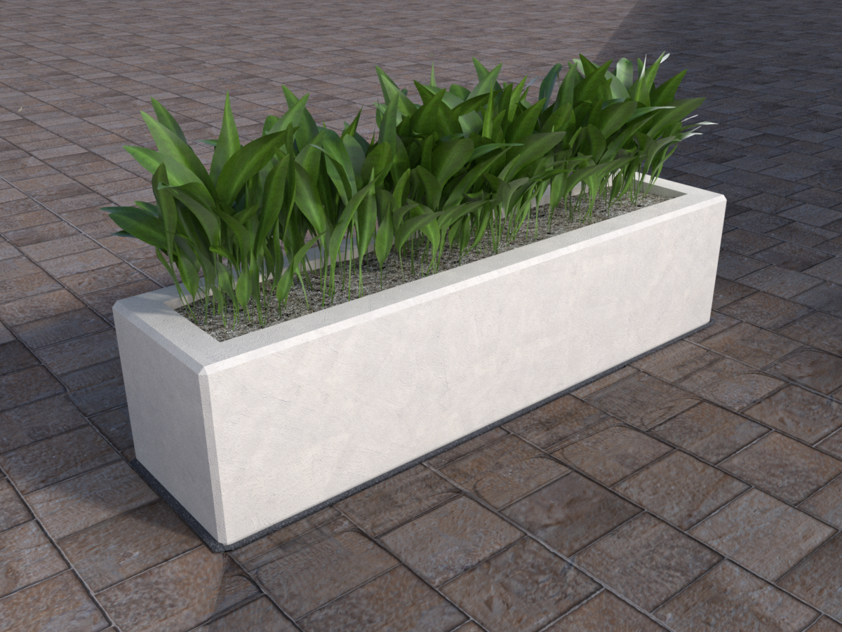Street Planters - Stylish Commercial Urban Large Concrete Planters