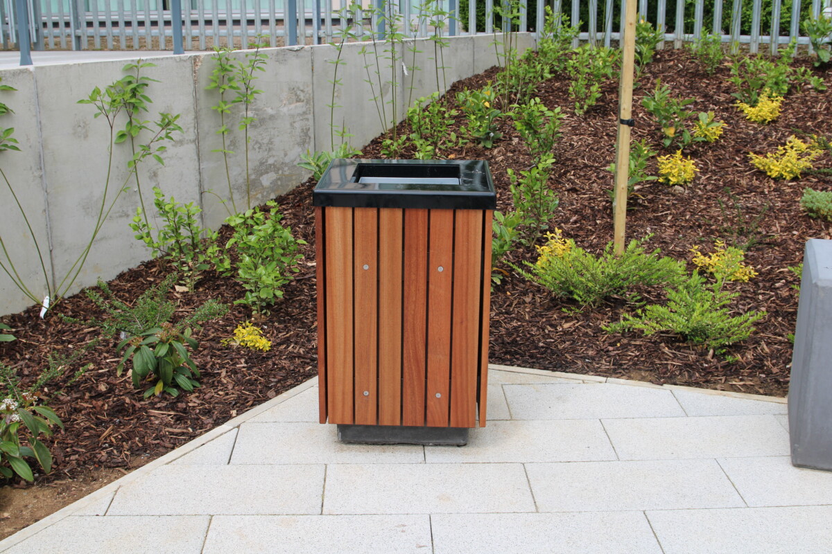 Concrete Bin Unity 900 Urban Litter Bin - Townscape Products