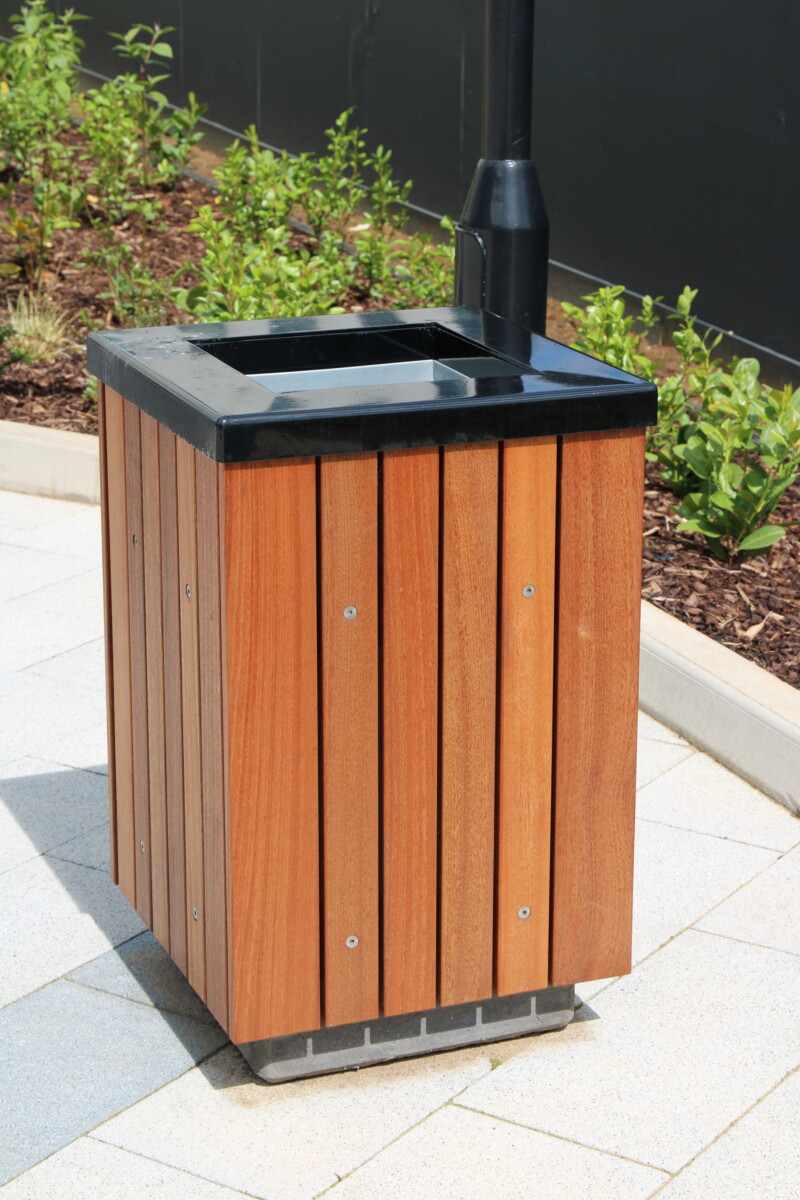Concrete Bin Unity 900 Urban Litter Bin - Townscape Products