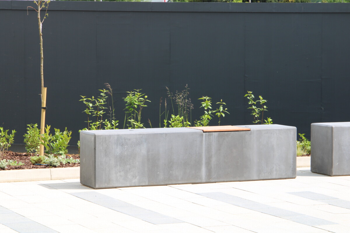 Concrete Bench Unity 2500 with inset 600mm Deck Seat Top - Townscape ...