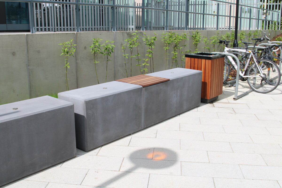 Concrete Bench Unity 2500 with inset 600mm Deck Seat Top - Townscape ...