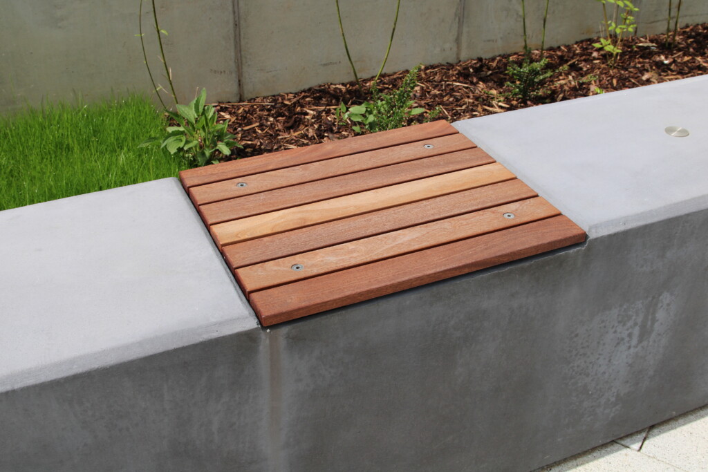 Concrete Bench Unity 2500 with inset 600mm Deck Seat Top - Townscape ...
