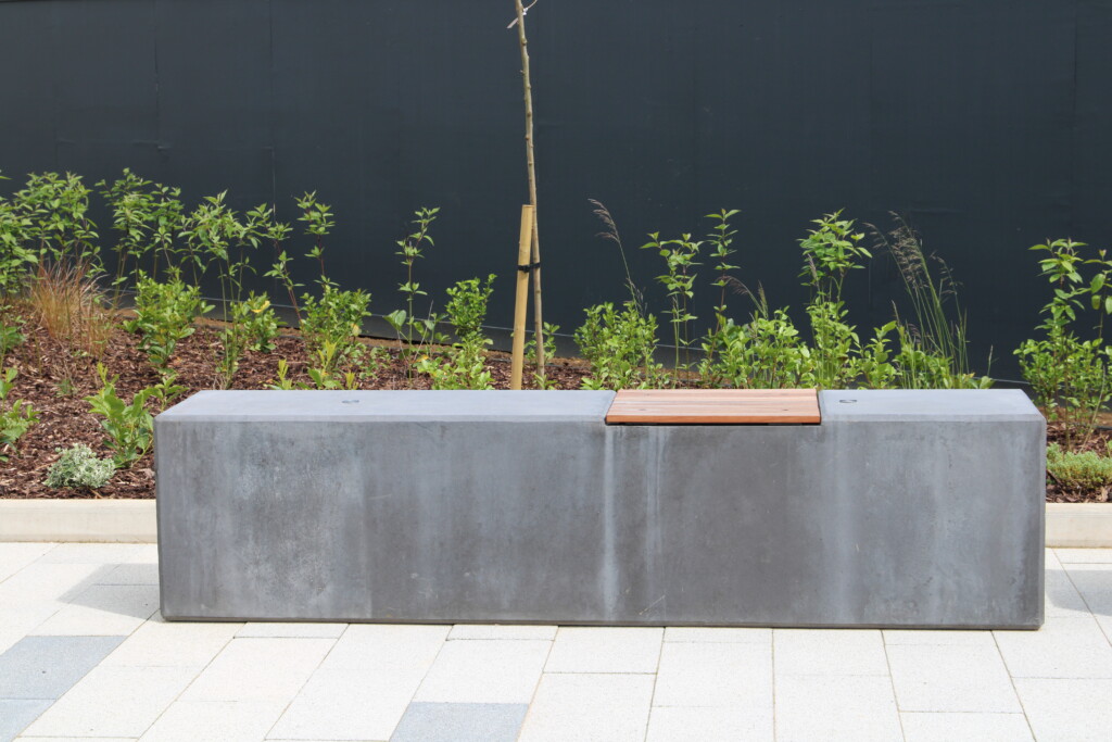 Concrete Bench Unity 2500 with inset 600mm Deck Seat Top - Townscape ...