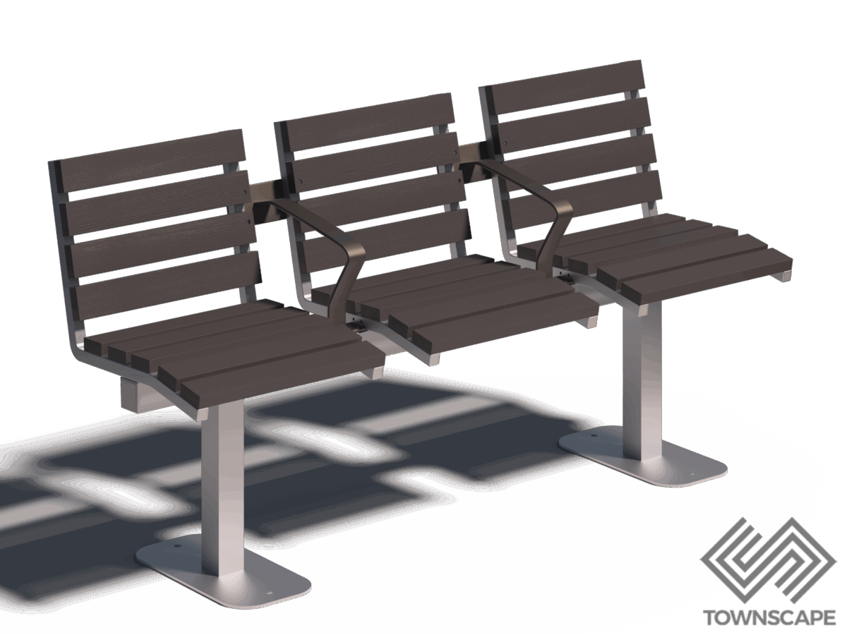 Eco Transit Station Seat - Multi 3 - Townscape Products