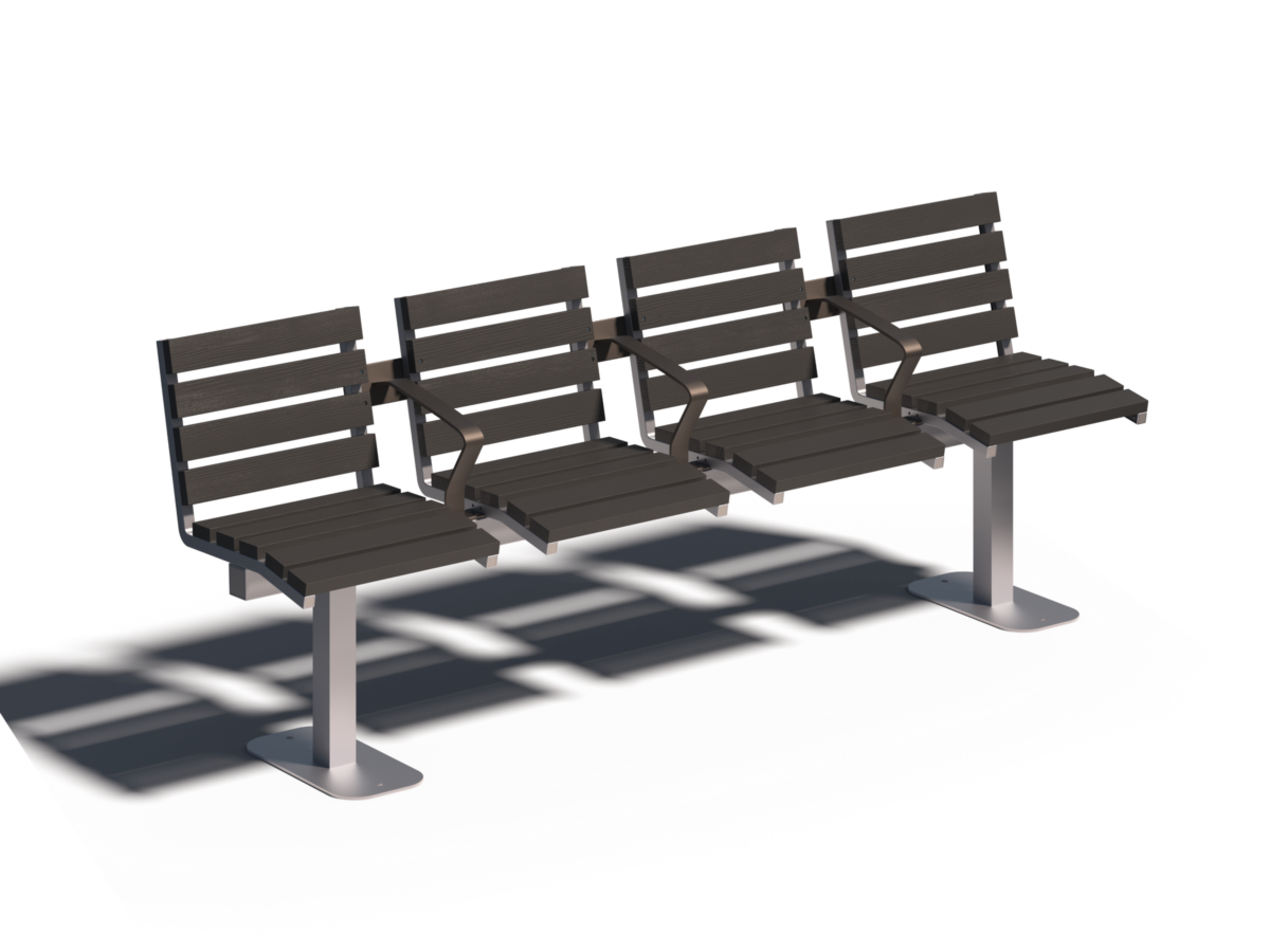 Eco Transit Station Seat - Multi 4 - Townscape Products