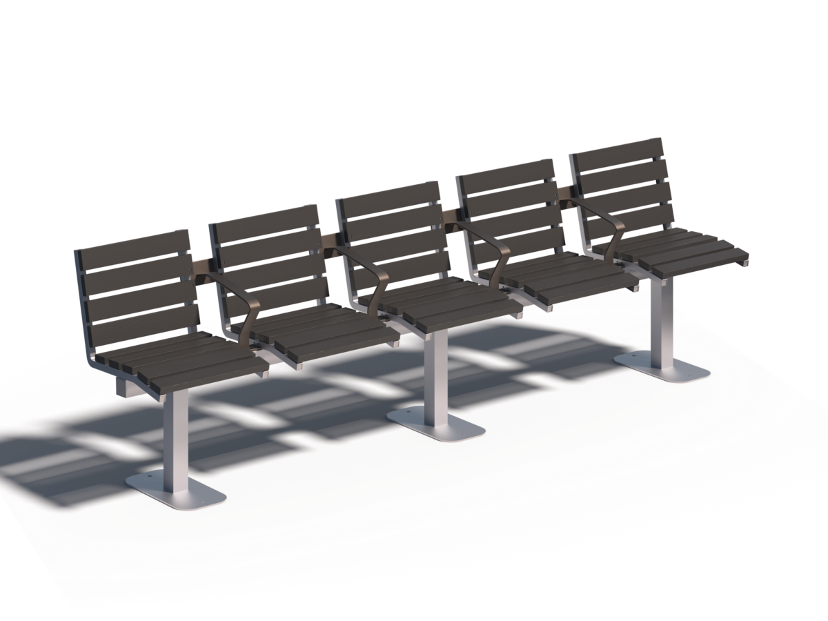 Eco Transit Station Seat - Multi 5 - Townscape Products