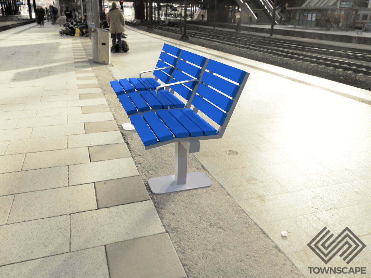 Eco Transit Station Seat - Multi 3 - Townscape Products