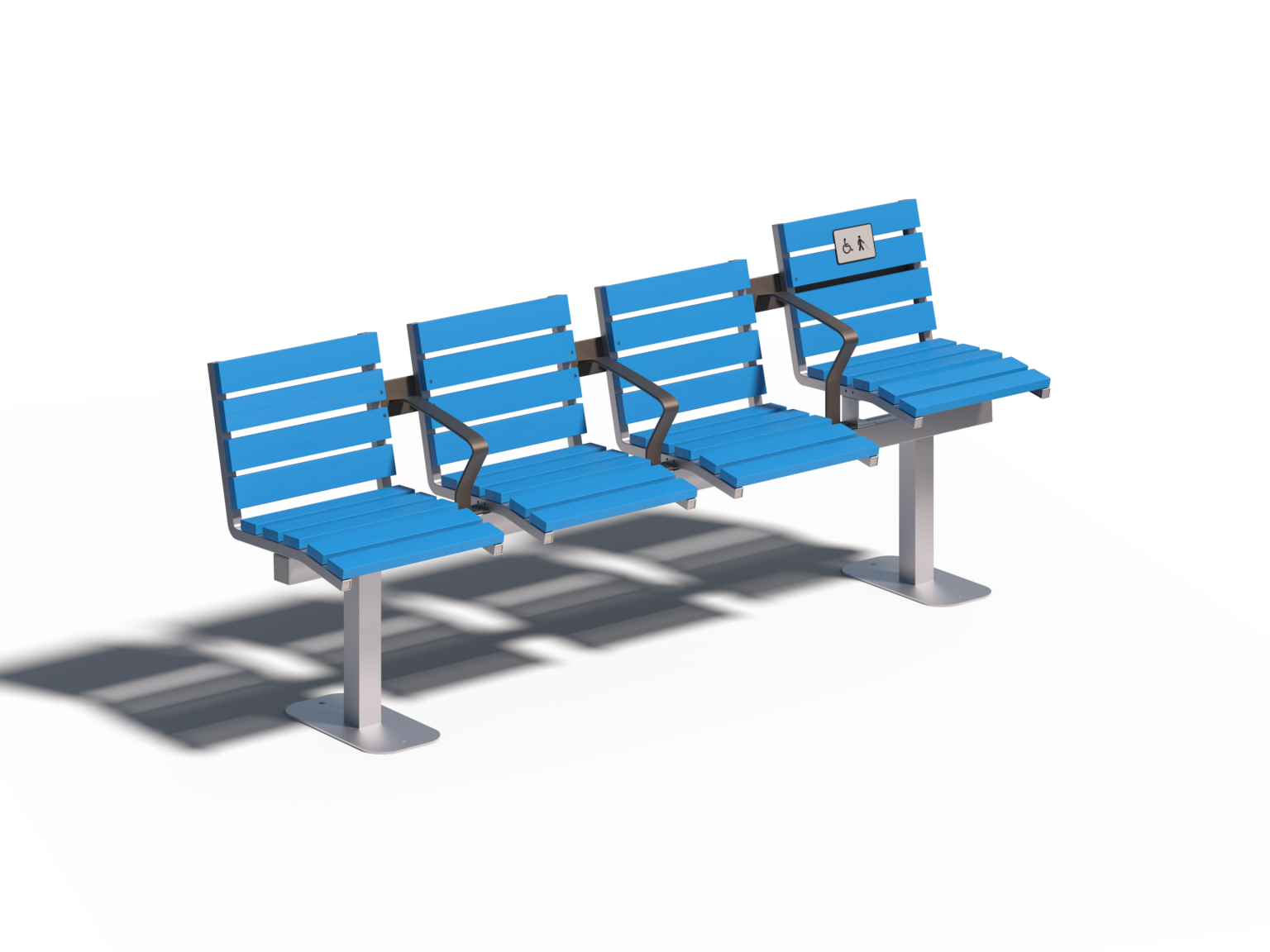 Eco Transit Station Seat - Multi 4 PRM - Townscape Products