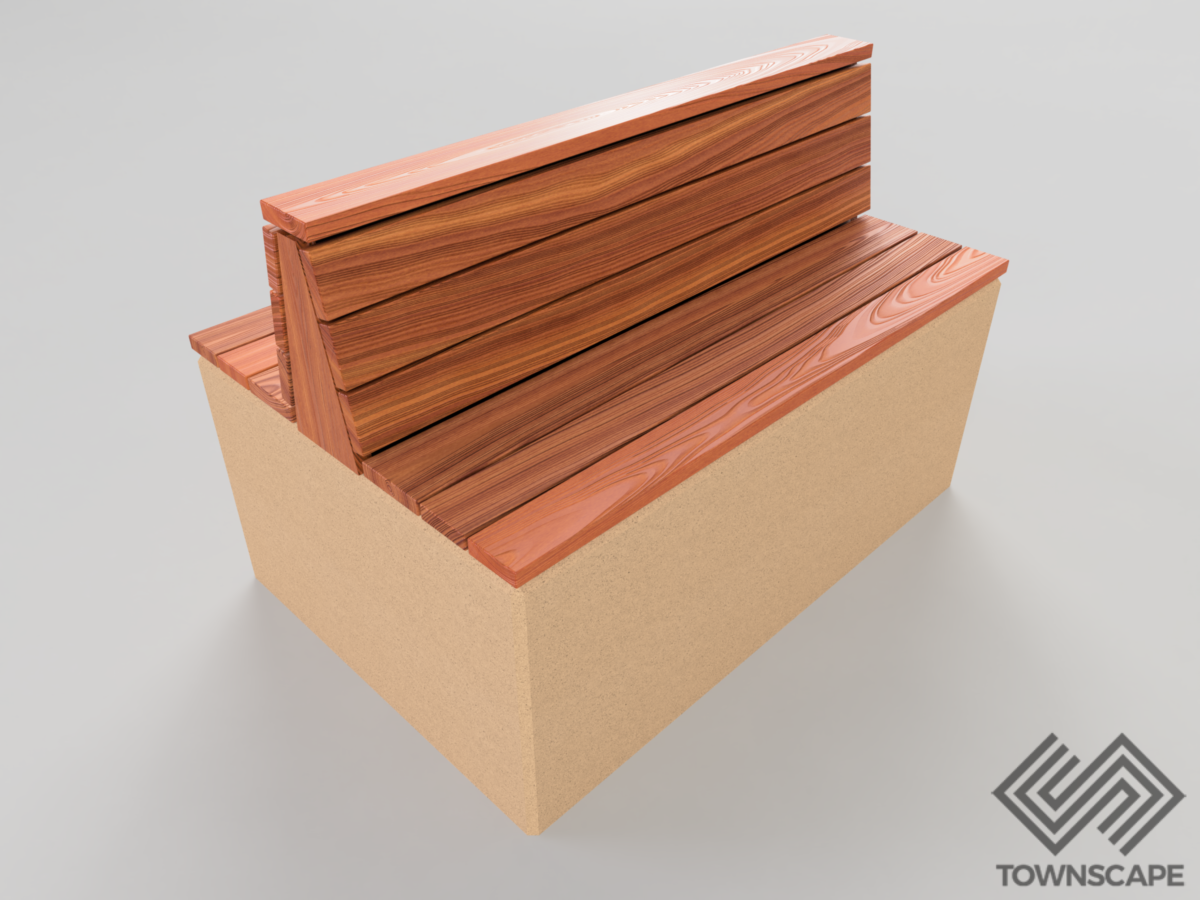 CT Block Seat Top With Full Hardwood Seat, Backrest and Armrests ...