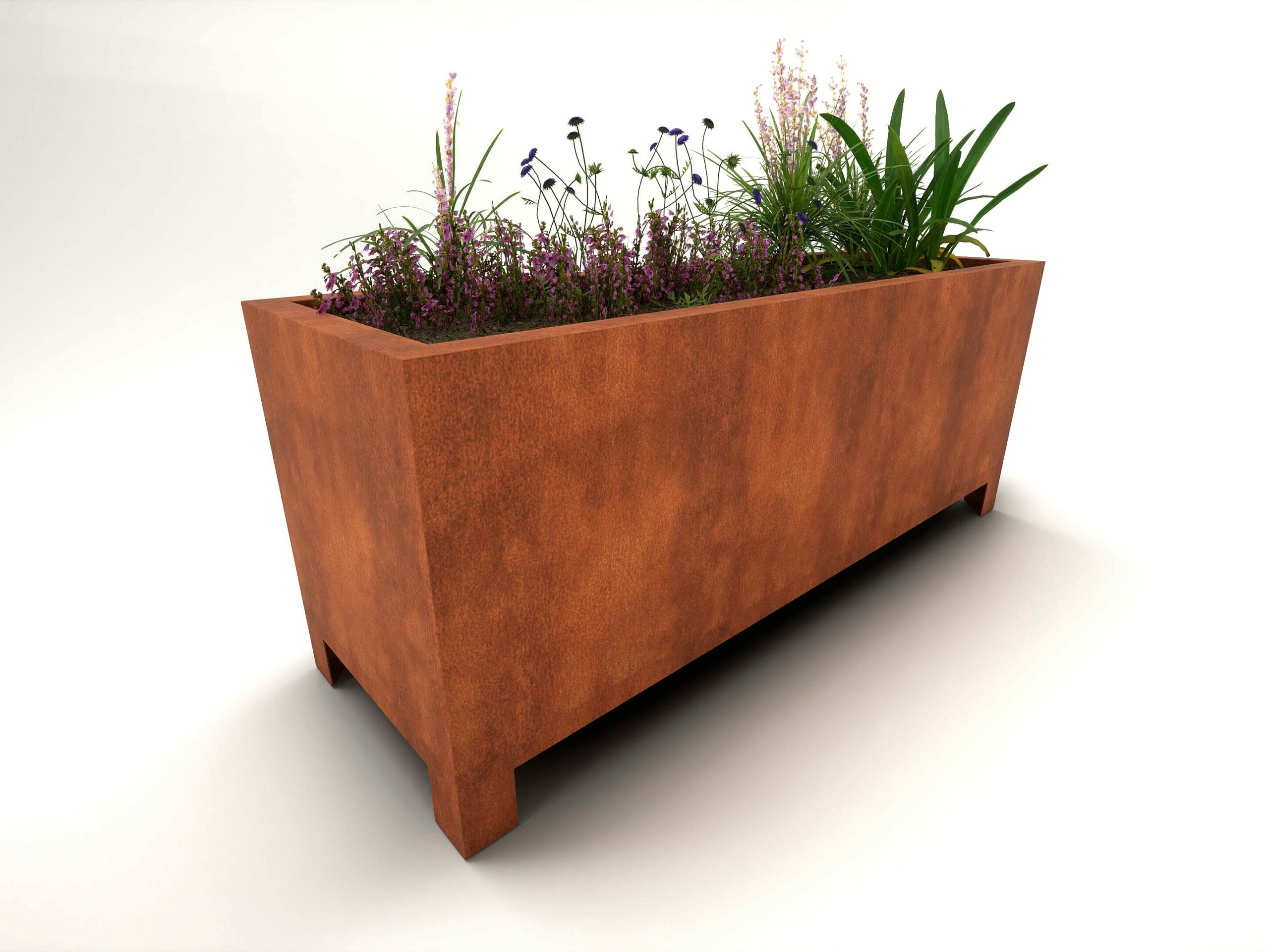 CORTEN Standard Raised Planter 1200x500x600mm REC - Townscape Products