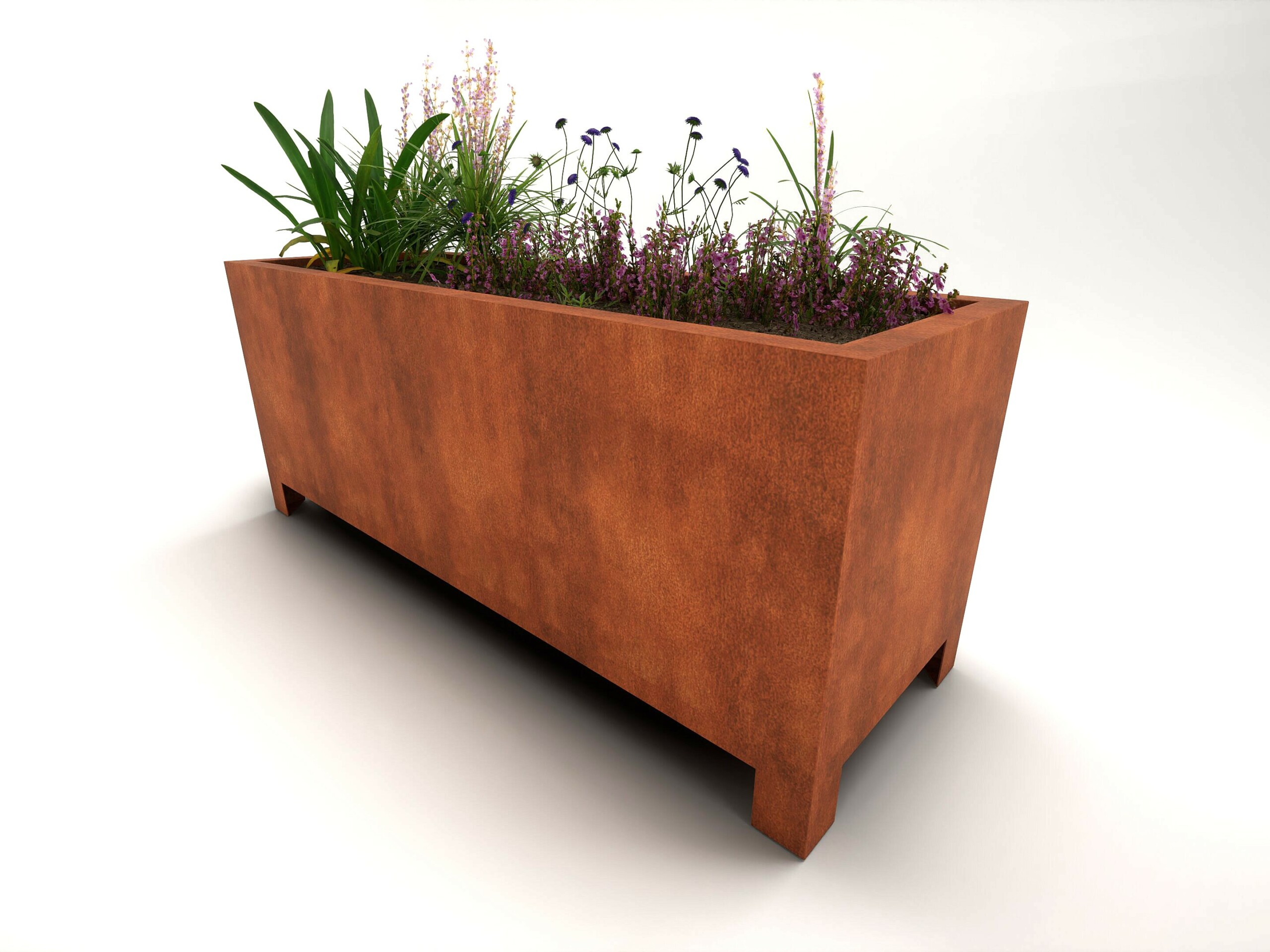CORTEN Standard Raised Planter 1200x500x600mm REC - Townscape Products