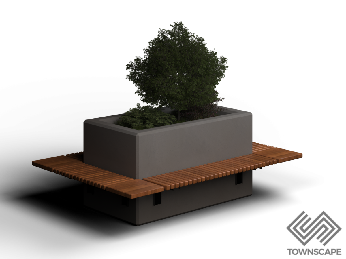 Concrete Planter Block 1800 x 1000 Edge Seat - Townscape Products