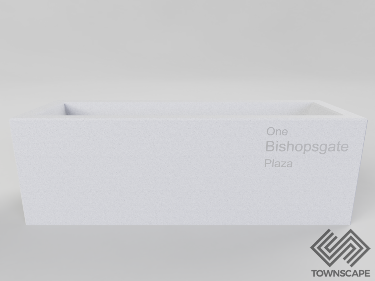 PAS 68 CT Block Planter 3000 - Ultra Shallow Mount - Townscape Products