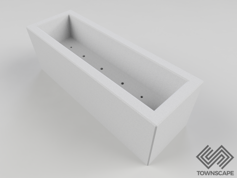 PAS 68 CT Block Planter 3000 - Ultra Shallow Mount - Townscape Products