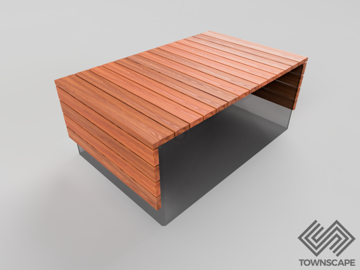 Hostile Vehicle Mitigation Seating | PAS 68 Timber Clad Seat